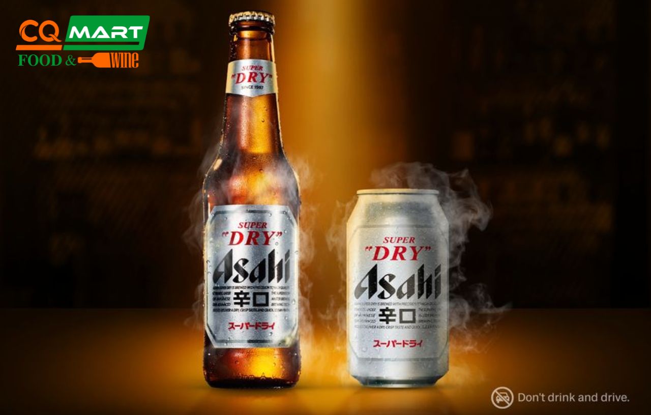 CQ Mart Food & Wine. Bia Asahi Nhật Super Dry 5% Chai 330ml